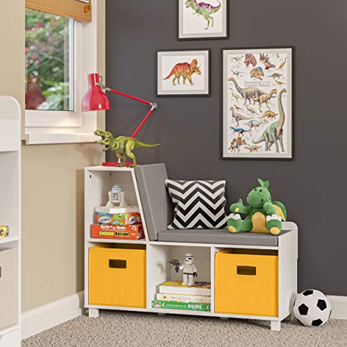 RiverRidge Book Nook Collection Kids Cubbies Storage Bench, White