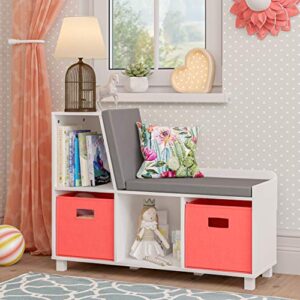 RiverRidge Book Nook Collection Kids Cubbies Storage Bench, White