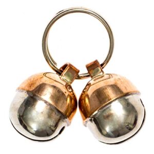 beau's bells 2 extra loud cat & dog bells | pet tracker | save birds & wildlife | luxury handmade copper (small)