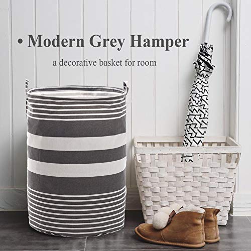 Haundry Collapsible Laundry Basket, 22 inch Tall Large Round Laundry Hamper for Clothes Storage