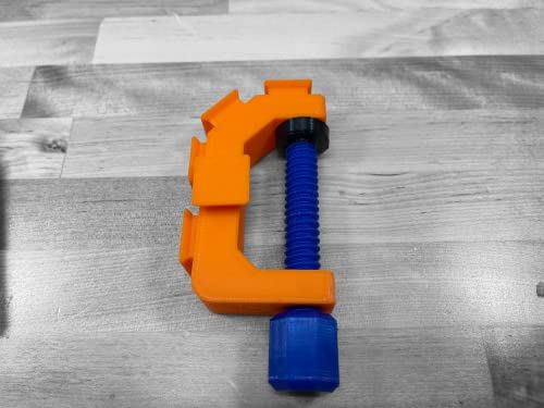 2 Lane Clamp w Start Gate (Compatible with Hot Wheels Cars and Track) (Blue/Orange)