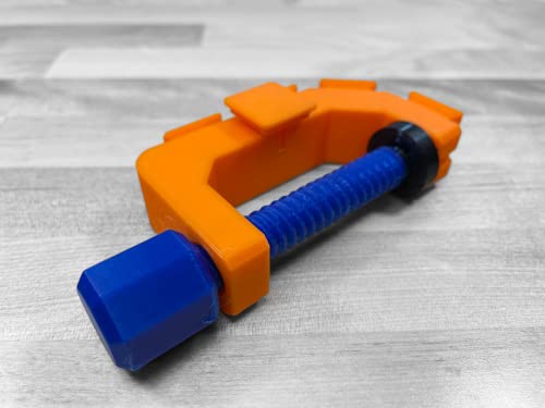 2 Lane Clamp w Start Gate (Compatible with Hot Wheels Cars and Track) (Blue/Orange)