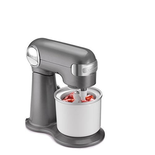 Cuisinart SM-50R 5.5-Quart Stand Mixer, Ruby Red & Fresh Fruit & Ice Cream Maker Attachment, White