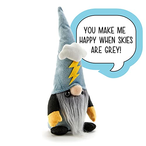 Hug Feel The Love - Lightning Gnome - Stormy, Plush Gnome Decor, Swedish Gnome Ornament Tomte, Pocket Pal Gnomie Gift Figurine, 9 Inch Plush Doll