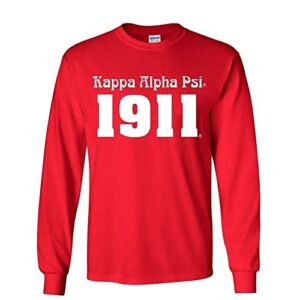 kappa alpha psi logo long sleeve tee medium red