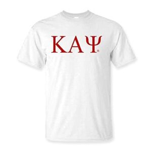 kappa alpha psi lettered tee medium white