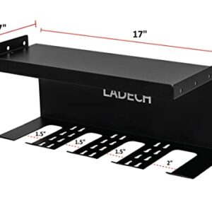 LADECH Cordless Drill Tool Organizer - Drill holder storage wall mount shelf rack and charging station to optimize garage organization and power tool storage (Drill holder & Shelf)