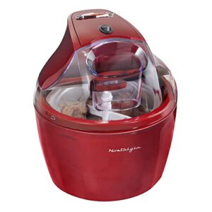 nostalgia 1.5-quart electric ice cream, frozen yogurt, gelato and sorbet maker, red