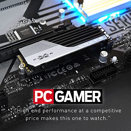 Silicon Power 2TB XS70 Nvme PCIe Gen4 M.2 2280 Internal Gaming SSD W/R Up to 7,300 MB/6,800/s, w/DRAM Cache (SP02KGBP44XS7005)