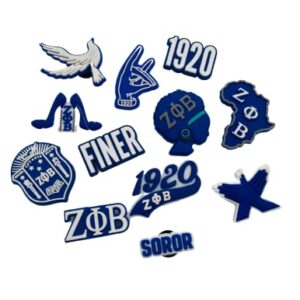 16 PCS ZETA PHI BETA ZPB SO SWEET FINER SHOE CHARMS