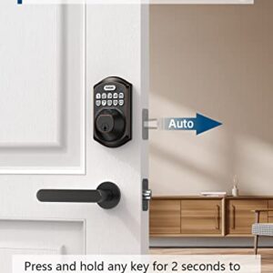 TEEHO TE002 Fingerprint Door Lock - Keyless Entry Door Lock with Keypad - Electronic Deadbolt Keyed Entry - Front Door Lock - Combination Door Lock - Easy Installation - Oil-Rubbed Bronze