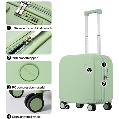 Carry on Luggage, Mixi Suitcase Spinner Wheels Luggage Hardshell Lightweight Rolling Suitcases PC with Cover & TSA Lock for Business Travel