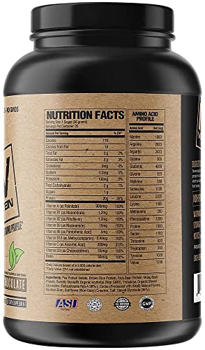 RAW 100% Vegan Protein Powder | Low Carb Vegan Protein Powder, Zero GMO, Non-Dairy, No Artificial Ingredients, Low Sugar Protein | Rich Taste, Natural Sweetened Flavor | Chocolate (25 Servings)