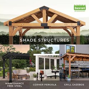 Backyard Discovery Beaumont 20x12 ft All Cedar Wood Pergola, Durable, Quality Supported Structure, Snow and Wind Supported, Rot Resistant, Backyard, Deck, Garden, Patio, Outdoor Entertaining