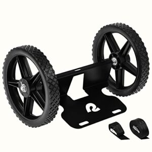 retrospec palisade 45 & 65 qt cooler wheel kit with 12” no-flat tires - durable straps & power-coated steel axles - 65qt