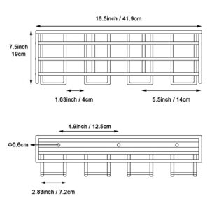 LULARINE 2 Pack Heavy Duty Wall Mounted Power Tool Organizer Floating Tool Shelf Storage Rack and Power Tool Holder