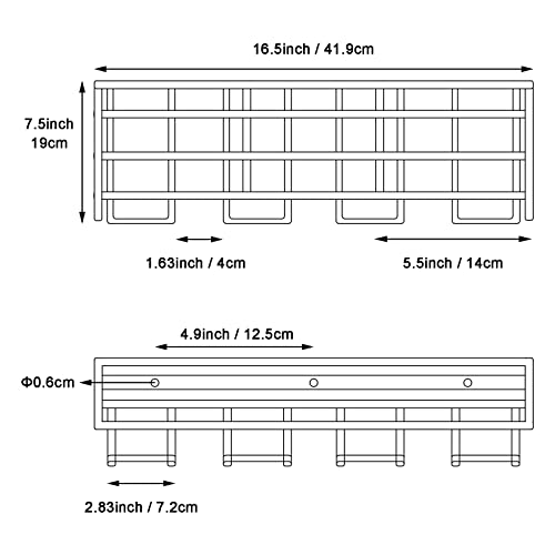 LULARINE 2 Pack Heavy Duty Wall Mounted Power Tool Organizer Floating Tool Shelf Storage Rack and Power Tool Holder