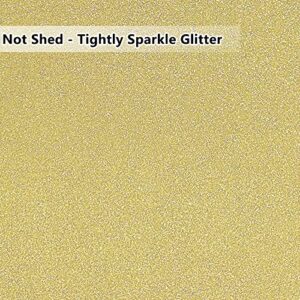 Gold Glitter Cardstock Paper, Double Sided Gold Glitter Paper for DIY Projects, 20 Sheets Gold Sparkle Card Stock for Crafts and Cricut, 250GSM