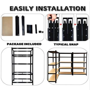 Qimu 5-Tier Garage Shelving Unit, Adjustable Shelves for Free Combination,Metal Storage Rack Heavy Duty Display Stand for Books, Kitchenware, Tools,1929LB Total Capacity,70.8" x 35.4" x 15.7"