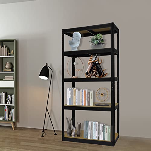 Qimu 5-Tier Garage Shelving Unit, Adjustable Shelves for Free Combination,Metal Storage Rack Heavy Duty Display Stand for Books, Kitchenware, Tools,1929LB Total Capacity,70.8" x 35.4" x 15.7"