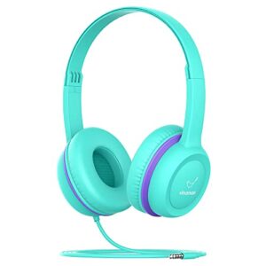 vinamass kids headphones, ear headphones for kids, wired headphones with safe volume limiter 85db, adjustable and flexible for kids, boys, girls,suit for school classroom students teens children