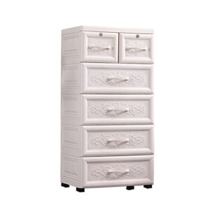 plastic drawers dresser with 6 drawers, 19.6 x 13.7 x 40.1 plastic tower closet organizer with silent wheels suitable for apartments condos and dorm rooms, gdrasuya10