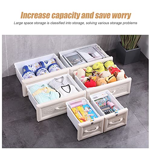 TFCFL 5 Layers Storage Cabinets 6 Drawer White European-Style Plastic Dresser Storage Closet Organizer for Home Office Bedroom