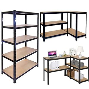 autobaba 5-tier metal shelving unit adjustable garage storage utility rack heavy duty shelves organization multipurpose shelf warehouse basement kitchen living room pantry - 28" l x 12" d x 60" h