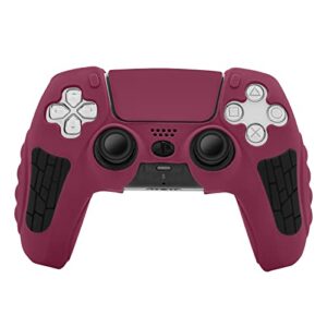 ps5 controller skin anti-sweat, anti-slip,and dustproof ps5 silicone controller case ps5 controller accessories for playstation 5 controller skin(cosmicred)