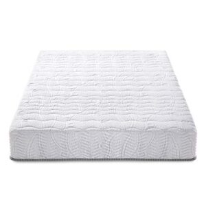 Olee Sleep 10 inch Omega Hybrid Gel Infused Memory Foam and Pocket Spring Mattress (Full) 14 Inch Heavy Duty Steel Slat/Anti-Slip Support, Full