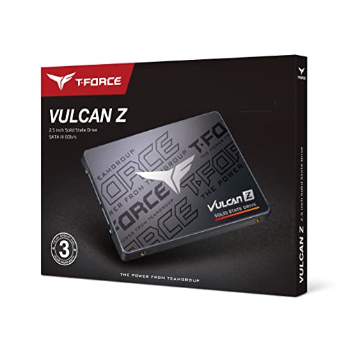 TEAMGROUP T-Force Vulcan Z 2TB SLC Cache 3D NAND TLC 2.5 Inch SATA III Internal Solid State Drive SSD (R/W Speed up to 550/500 MB/s) T253TZ002T0C101