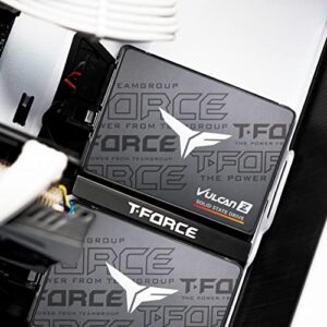 TEAMGROUP T-Force Vulcan Z 2TB SLC Cache 3D NAND TLC 2.5 Inch SATA III Internal Solid State Drive SSD (R/W Speed up to 550/500 MB/s) T253TZ002T0C101