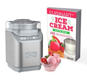 cuisinart ice-70p1 electric ice cream maker bundle with ice cream recipe book