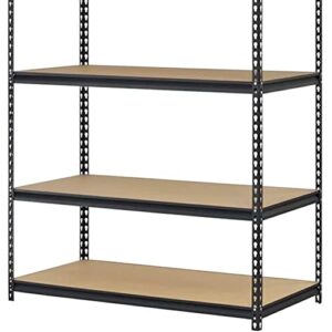 Juggernaut Storage 48" W x 18" D x 72" H 5-Shelf Steel Shelving, Black (SS4818-5BLK)