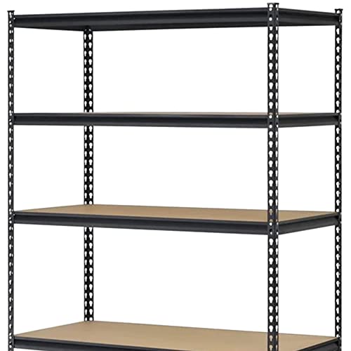 Juggernaut Storage 48" W x 18" D x 72" H 5-Shelf Steel Shelving, Black (SS4818-5BLK)