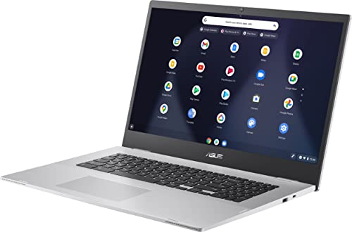 2022 Flagship ASUS Chromebook Light Laptop, 17.3" FHD 1080p Widescreen, Intel Celeron N4500 (Upto 2.8GHz), 4GB RAM, 32GB eMMC, Webcam, UHD Graphic, WiFi 6,17+ Hours Battery,Chrome OS +HubxcelAccessory