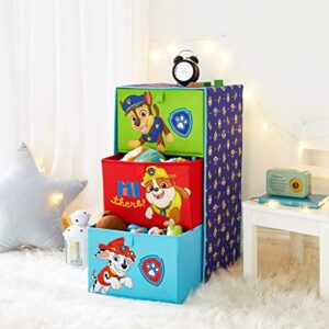 paw patrol 3 drawer soft storage unit with poly canvas frame