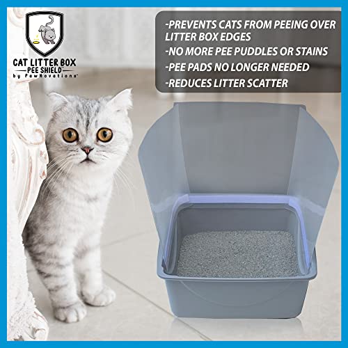 Cat Litter Box Pee Shields (3 Pack) - Litter Box Not Included