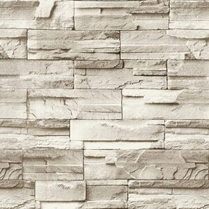 jeweluck stone wallpaper peel and stick wallpaper 17.7inch×78.7inch stone contact paper peel and stick backsplash for kitchen wallpaper brick wallpaper self adhesive removable decorative wallpaper