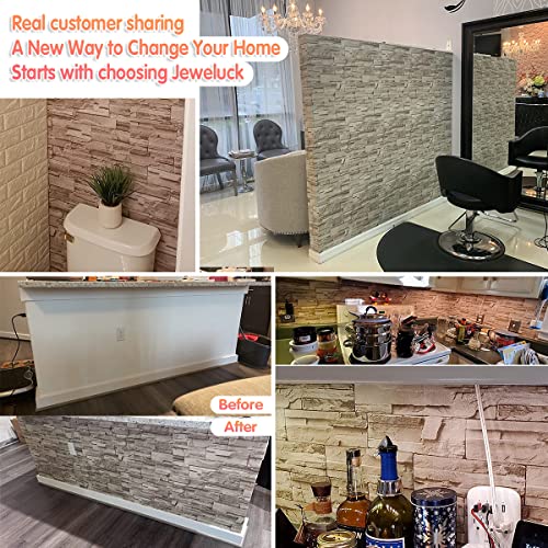 Jeweluck Stone Wallpaper Peel and Stick Wallpaper 17.7inch×78.7inch Stone Contact Paper Peel and Stick Backsplash for Kitchen Wallpaper Brick Wallpaper Self Adhesive Removable Decorative Wallpaper