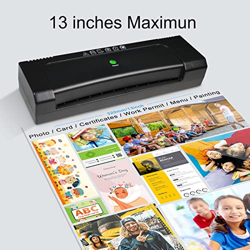 Laminator 9-inch Thermal Laminator with Laminating Sheets 10pcs, with Paper Cutter and Corner Rounder,with 2-Min Faster Preheat,Mini Personal Lamination Machine withr for Teacher Home…