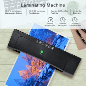 Laminator 9-inch Thermal Laminator with Laminating Sheets 10pcs, with Paper Cutter and Corner Rounder,with 2-Min Faster Preheat,Mini Personal Lamination Machine withr for Teacher Home…