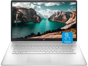 hp 17 laptop, 17.3" hd+ touchscreen, intel core i7-1255u processor, 32gb ram, 2tb ssd, webcam, hdmi, backlit keyboard, wi-fi, windows 11 home, silver