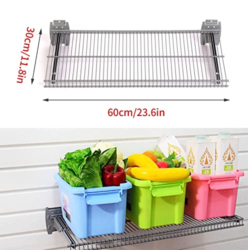 lesolar 2 Pack Wall Mounted Storage Shelf 12 x 24 inch Garage Storage Wall Shelves Metal Carbon Steel (Wall Hanging Suitable for General Lath Wall)