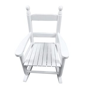 HomVent Kids Rocking Chair, Outdoor Kids' Rocking Chairs, Childs/Toddler/Childrens Porch Rocker Chair, Wooden Rocker for Ages 2-10 Living Room,Bedroom,Balconies, Porches,Children's Rooms (White)