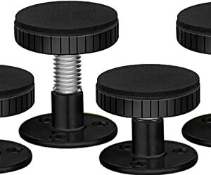 BEDEXUT Adjustable Threaded Headboard Stoppers/Bumper Against Wall, 4 Pack Behind Bed Frame Protector Antishake Tool, Bed Shake Support Stabilizer Device for Anti-Knocking,Banging,Squeaking,Rocking