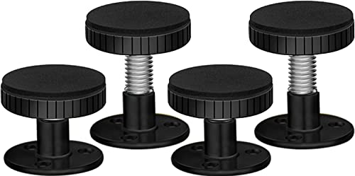 BEDEXUT Adjustable Threaded Headboard Stoppers/Bumper Against Wall, 4 Pack Behind Bed Frame Protector Antishake Tool, Bed Shake Support Stabilizer Device for Anti-Knocking,Banging,Squeaking,Rocking