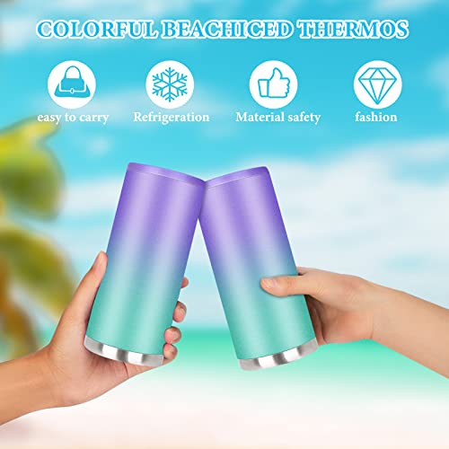 Slim Can Cooler, 12oz Skinny Can Cooler Insulated To Keep Your Drink Cold, Can Holder Sleeve for Slim Beers, Hard Seltzers, Beverages and Soda (Gradient Purple)