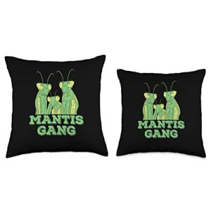 Praying Mantis Gifts & Accessories Gang-Entomology Entomologist Insect Praying Mantis Throw Pillow, 16x16, Multicolor