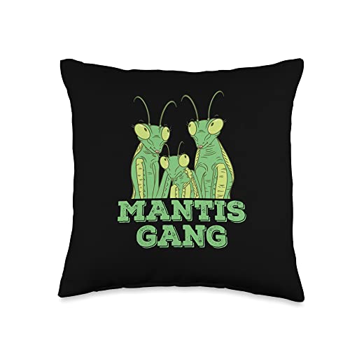 Praying Mantis Gifts & Accessories Gang-Entomology Entomologist Insect Praying Mantis Throw Pillow, 16x16, Multicolor